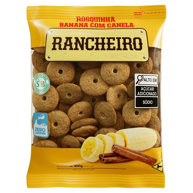 Rosquinhas de Banana com Canela Rancheiro - 300g Rosquinhas de Banana com Canela Rancheiro - 300g