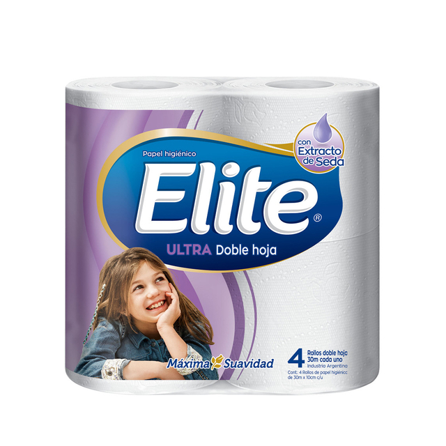 Elite Papel Higienico Ultra Doble Hoja 4 Rollos X 30mts