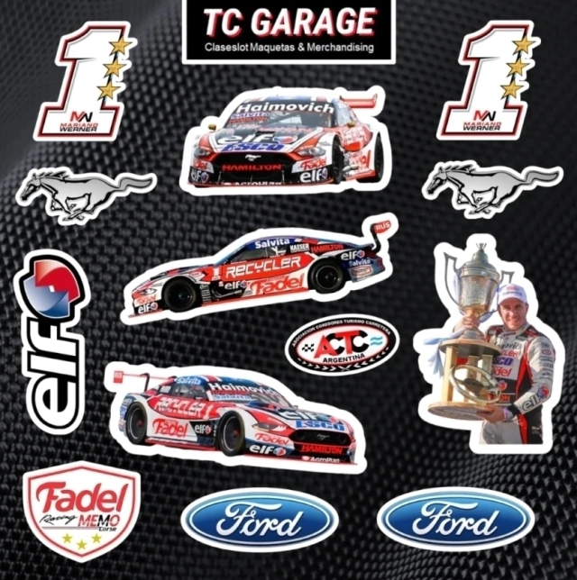 Plancha Stickers Mariano Werner Ford 1 TC 2024