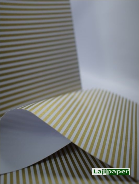 Papel Perolizado A4 180g Listra Ouro - Pacote 10 folhas Papel Perolizado A4 180g Listra Ouro - Pacote 10 folhas