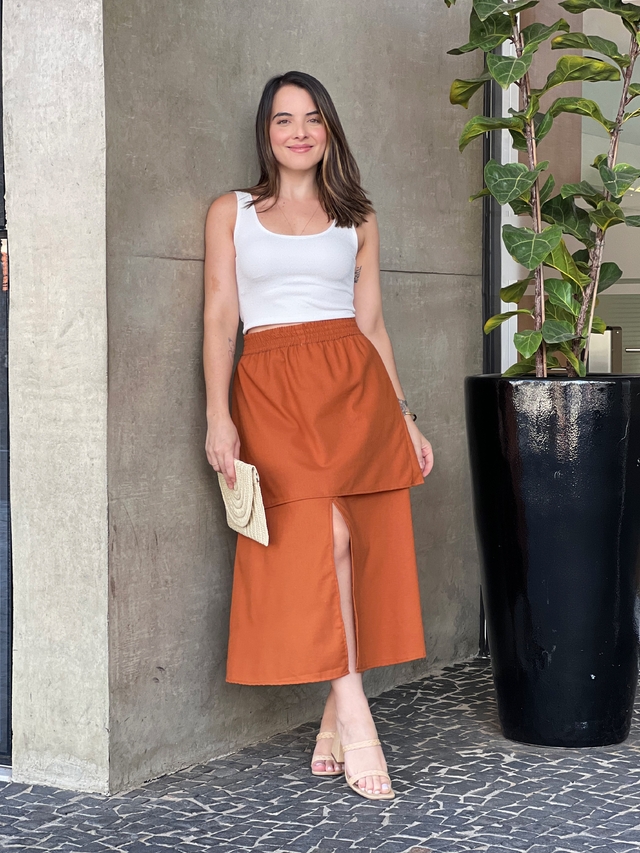 Saia Milu – Caramelo - Rosa Remédio Ateliê