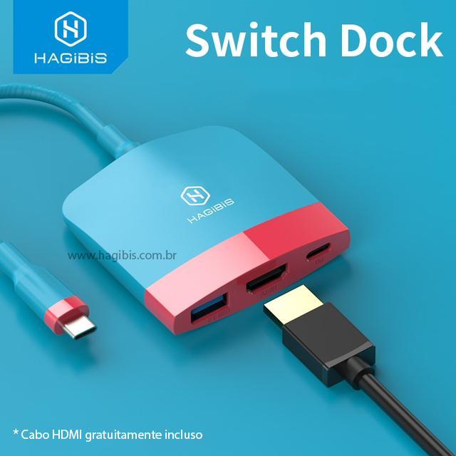 Kit Switch Dock Hdmi 4K Cabo HDMI