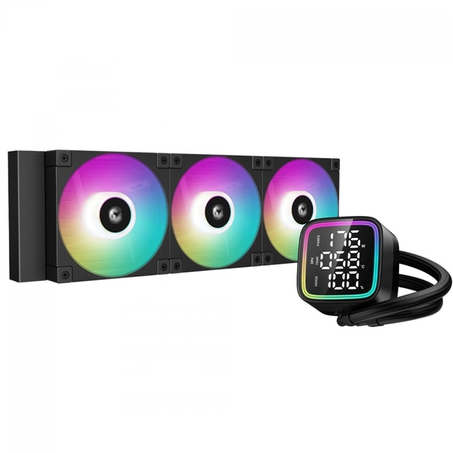 Water Cooler Deepcool LD360, ARGB, 360mm, Intel-AMD, Black (R-LD360-BKMSN-G-1)