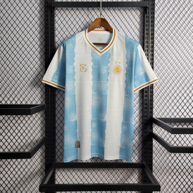 Camisa Seleção Argentina Comemorativa 2022 - Futclube Camisa Seleção Argentina Comemorativa 2022 - Futclube