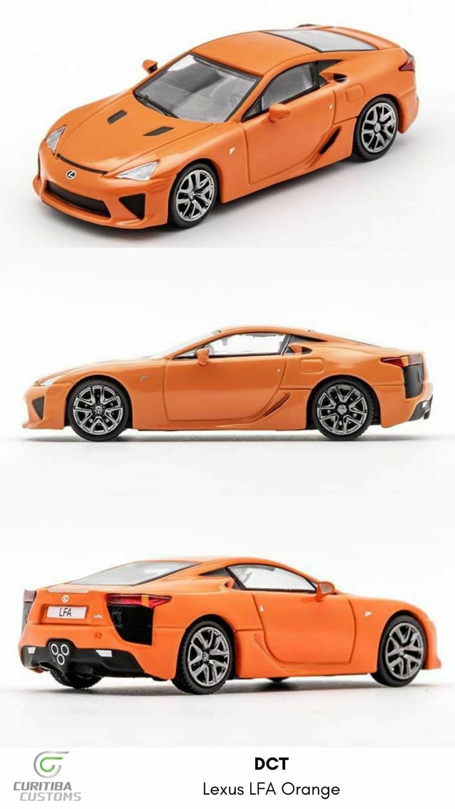 DCT 1:64 Lexus LFA Laranja - Curitiba Customs
