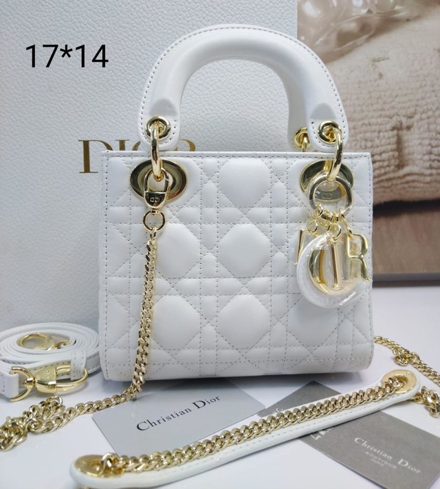 Bolsa Lady Dior Mini Branca