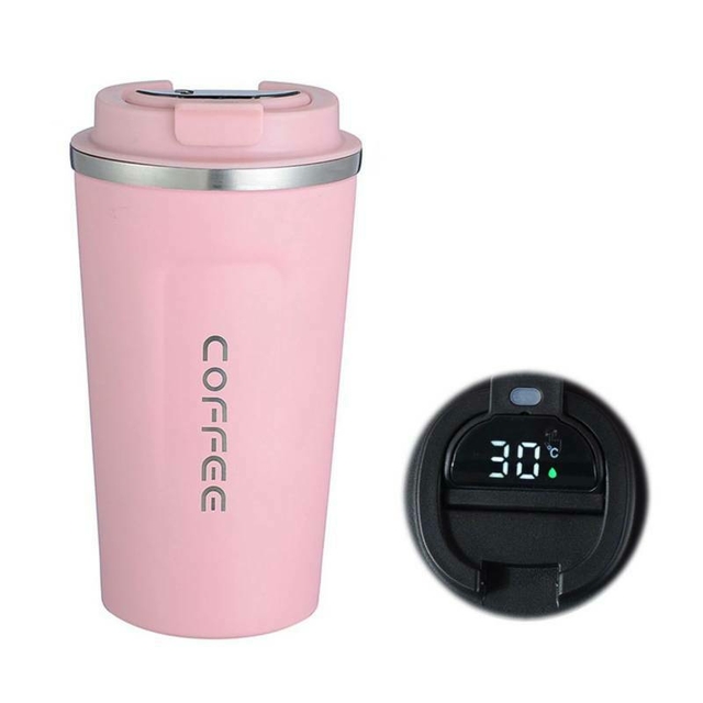 Vaso Térmico Coffee Mugs Acero Inoxidable 510 ml con Tapa y sensor de temperatura