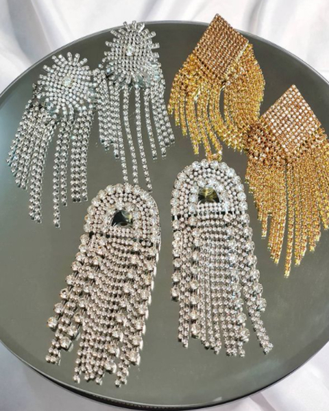 Maxi brinco Cascata Strass - Bold Sparkle Maxi brinco Cascata Strass - Bold Sparkle
