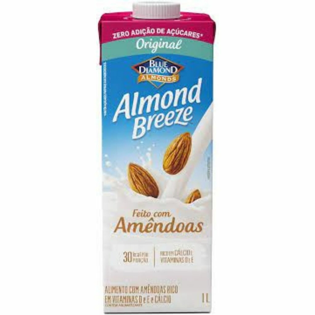 Bebida Vegetal De AmÊndoa Sabor Original Sem AÇÚcar 1l Almond Breeze