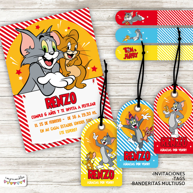 Kit imprimible Tom y Jerry - Comprar en Imprimibles