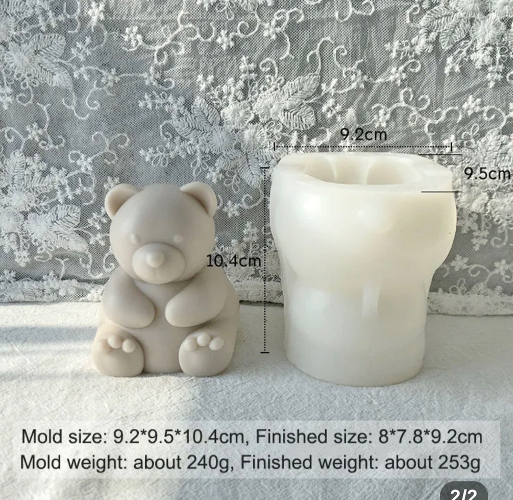 molde de silicona forma oso 3d - Moldes para Resina