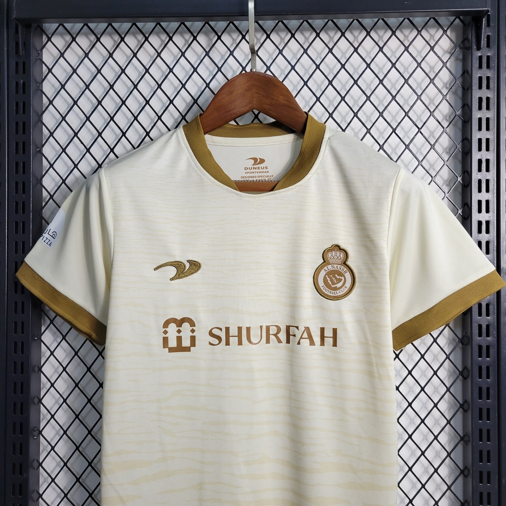 Kit Infantil Al Nassr Away 22 23 Bege