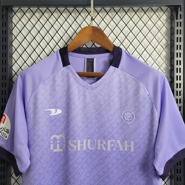 Camisa Al Nassr Away 22 23 S N° Torcedor Masculina Roxo