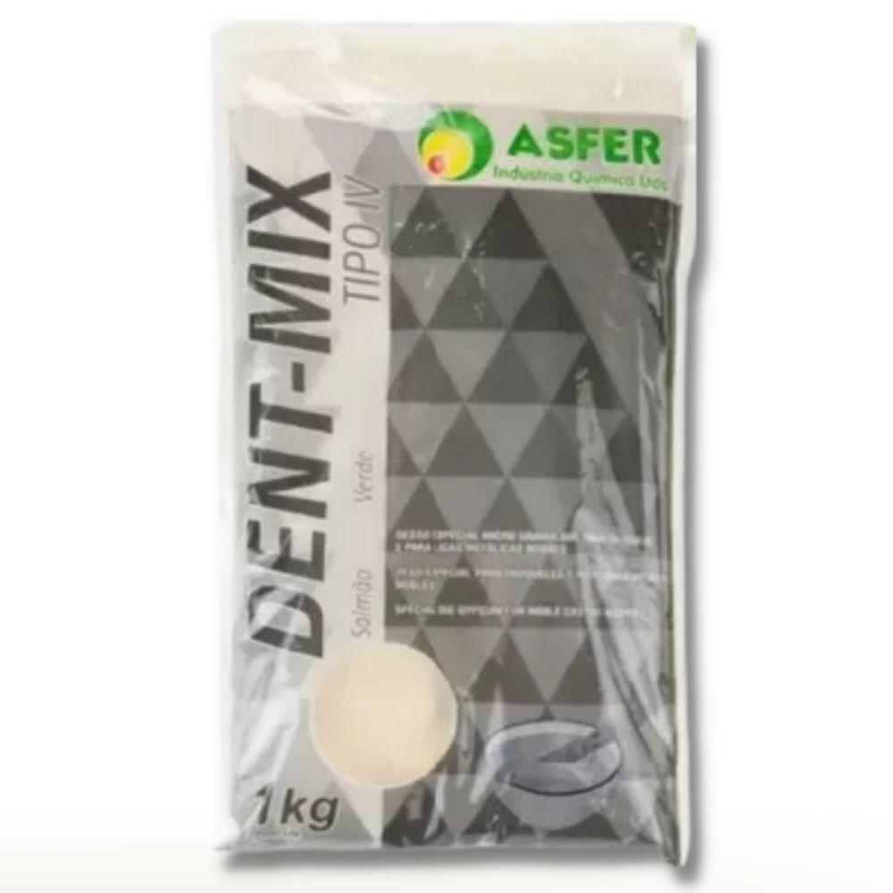 Gesso DENT MIX Tipo 4 Salmão SC 1KG - Asfer