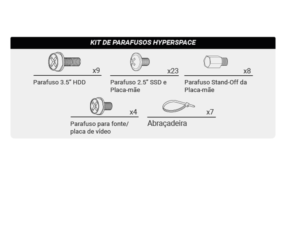 Kit Parafusos DT3 Hyperspace Kit Parafusos DT3 Hyperspace