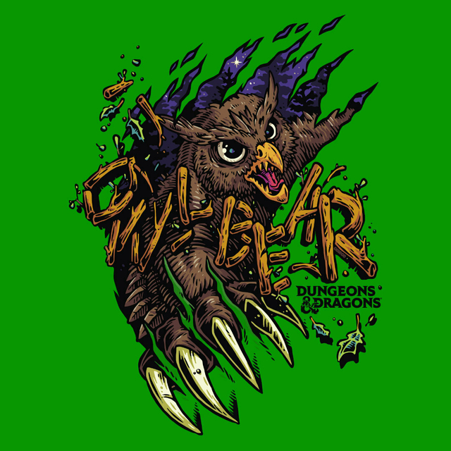 Camiseta Owl Bear Attack - RPG Camiseta Owl Bear Attack - RPG