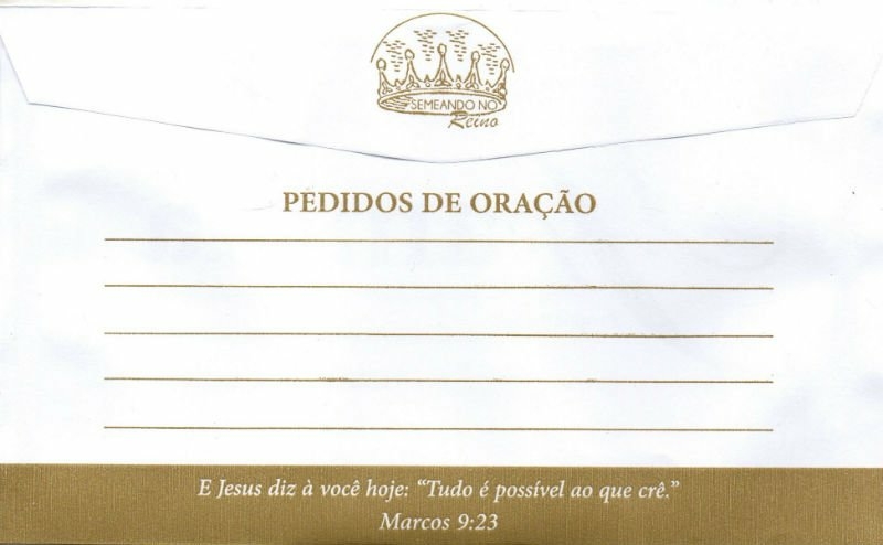 Envelope De Campanha Família Dourado Pacote Com 100 Unidades