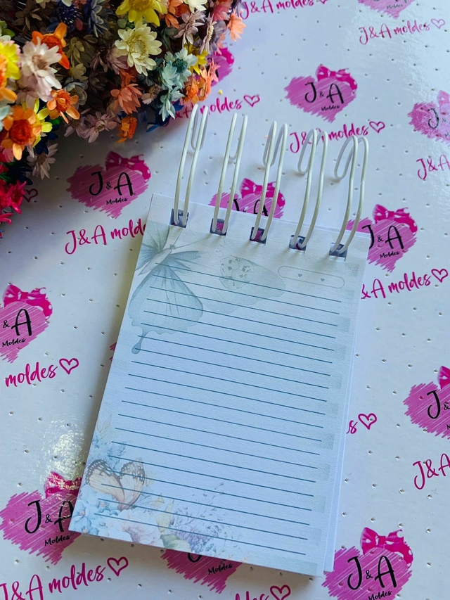 Miolo Bloco A7 Borboletas junto com o Wire-o