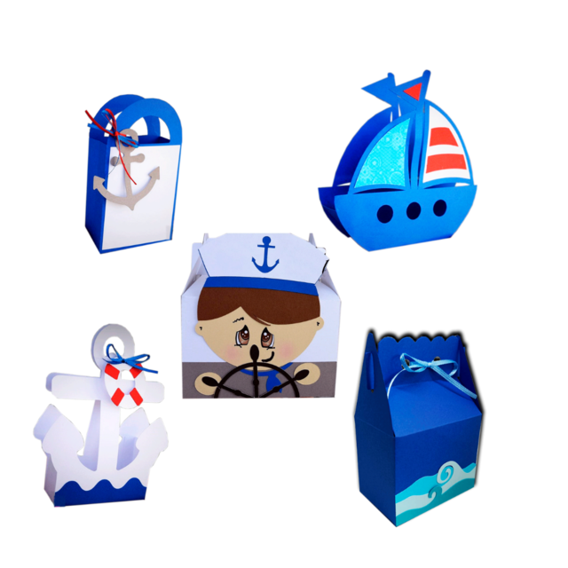 Set de 50 cajitas - Marinero (5 modelos) Set de 50 cajitas - Marinero (5 modelos)