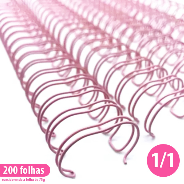 Wire O Espiral 11 21 23 Anéis Cor Rosa Claro Unidade