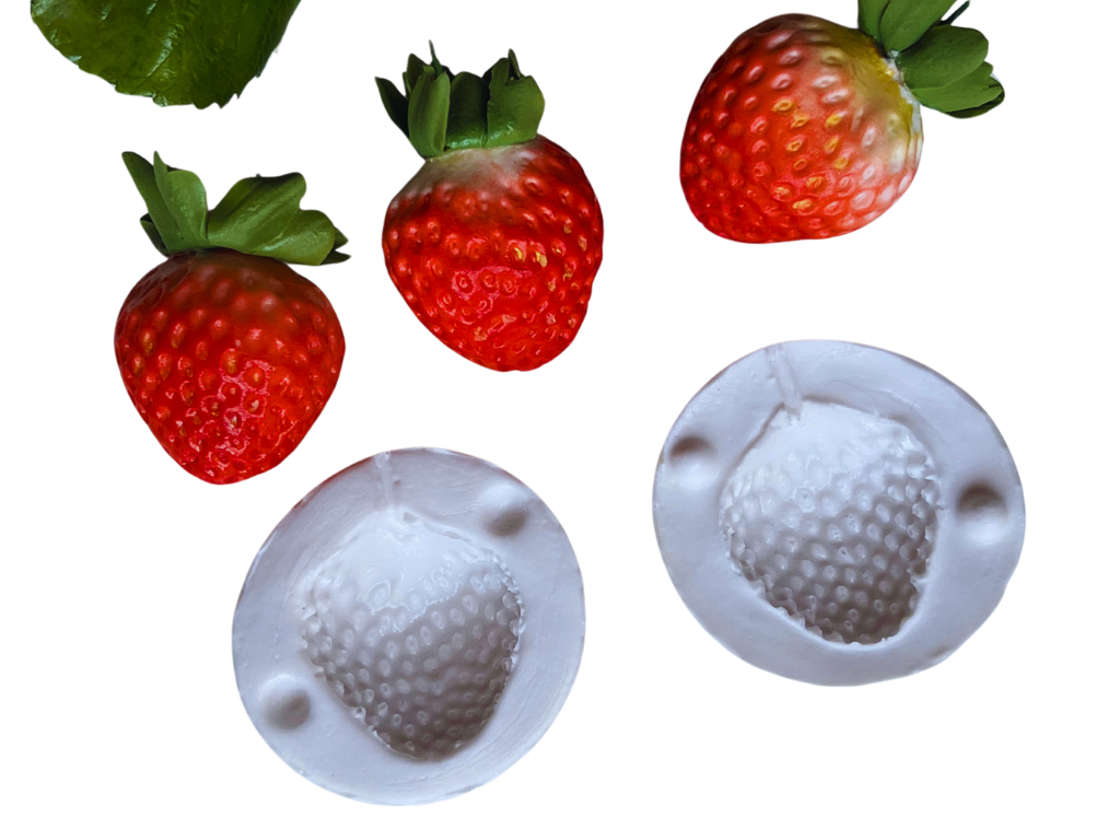 MOLDE DE SILICONE MORANGO PEQUENO - Weslley Benvenuto
