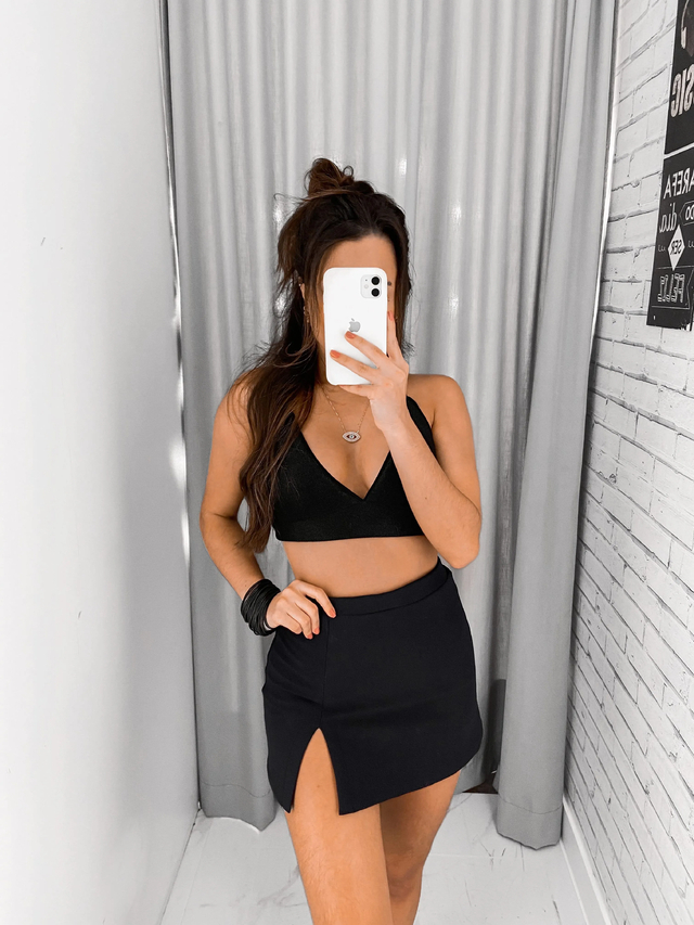 Short Saia Eva Preto - Seja Fancy | Moda Feminina