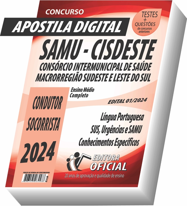 Apostila SAMU - CISDESTE - Condutor Socorrista - Apostila Digital Apostila SAMU - CISDESTE - Condutor Socorrista - Apostila Digital