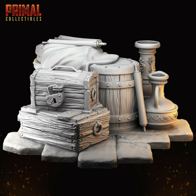 Suprimentos - Sem Pintura, Miniatura 3D Para Rpg de Mesa Suprimentos - Sem Pintura, Miniatura 3D Para Rpg de Mesa
