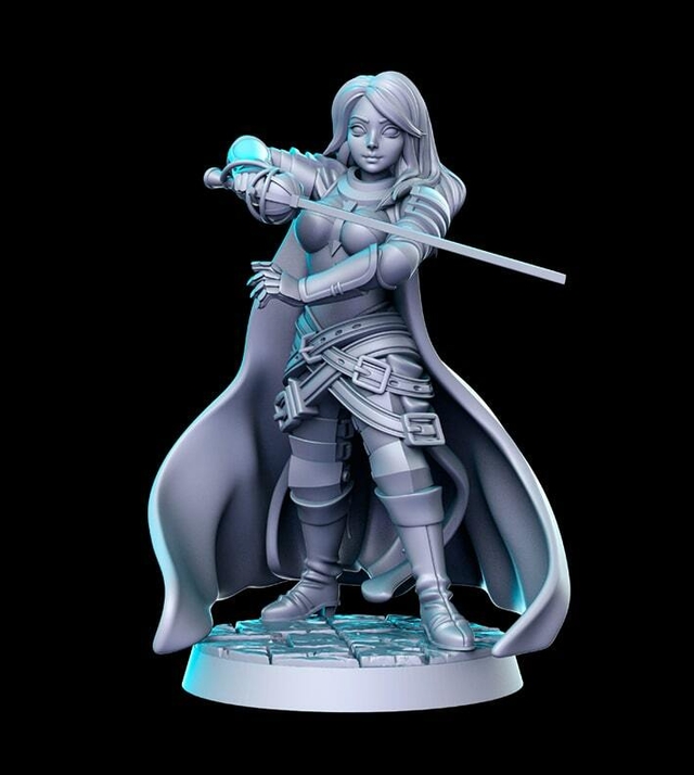 Katalina - Sem Pintura, Miniatura 3D Média Para Rpg de Mesa Katalina - Sem Pintura, Miniatura 3D Média Para Rpg de Mesa