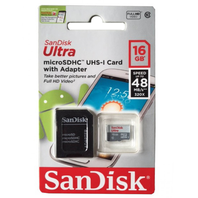Memoria 16GB Ultra MicroSD HC Clase 10 SanDisk Original Comprar Online
