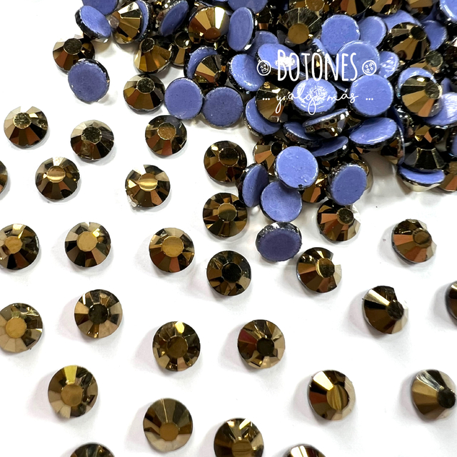 STRASS VIDRIO - DORADO - SS16 (COD: 1639) HOTFIX