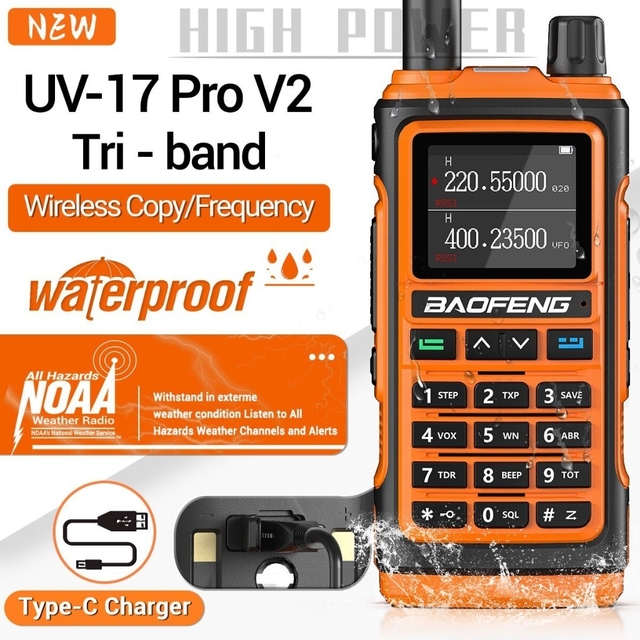 Handy Baofeng Uv-17 Pro 10w Vhf/220mhz/uhf Frecuenciometro