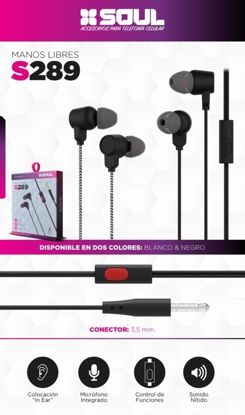 Auricular SOUL S289 - Tutti Frutti Accesorios