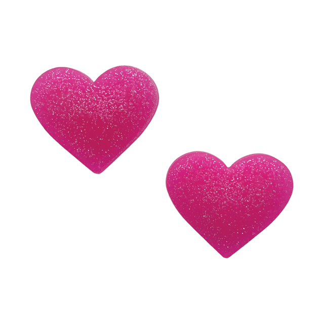 Aplique Coração Pink Glitter Emborrachado - 2 unidades Aplique Coração Pink Glitter Emborrachado - 2 unidades